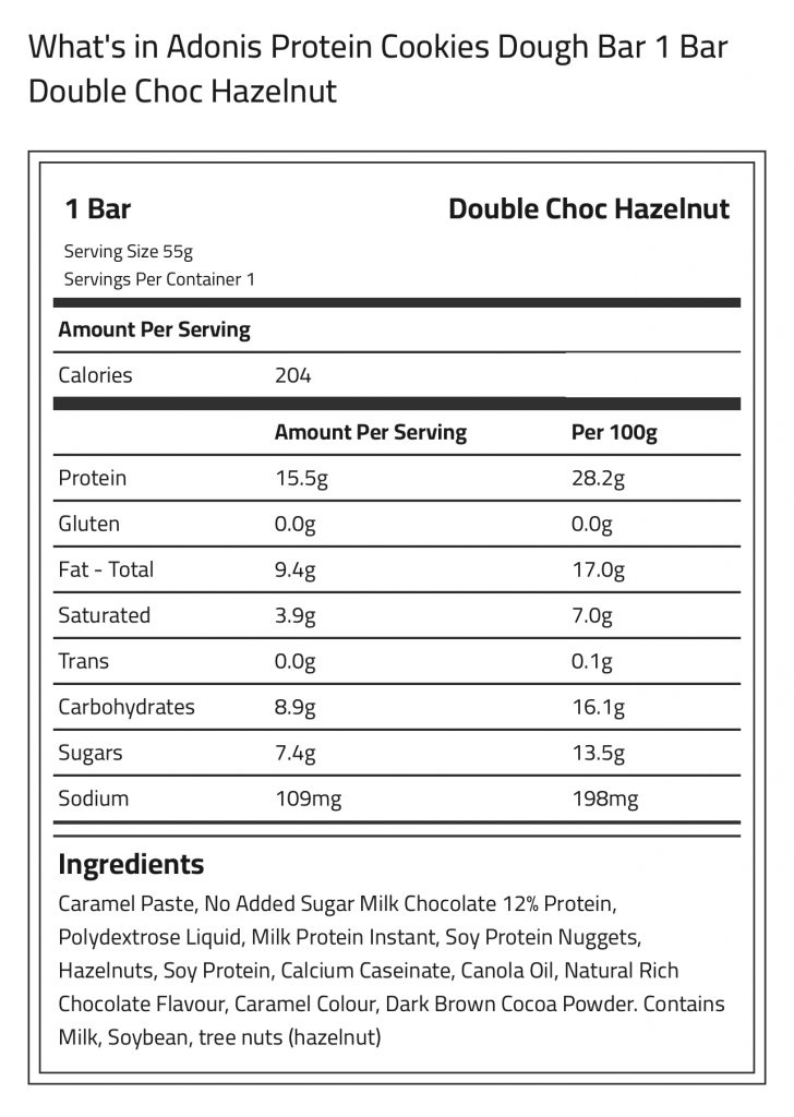 ADONIS COOKIE DOUGH CHUNKY BAR – Power Punch